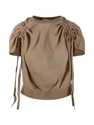 NUDE Gathered-detail T-shirt
