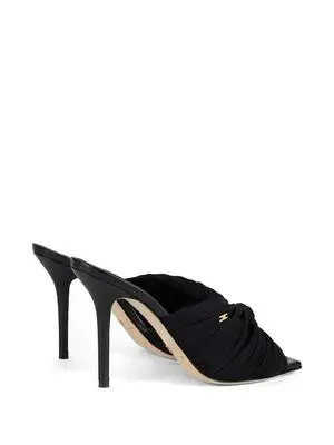 Elisabetta Franchi Draped Cross Strap Sandals - Black