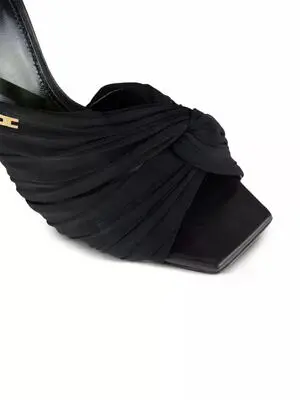 Elisabetta Franchi Draped Cross Strap Sandals - Black