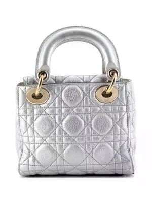 Dior Lady Mini Satchel Bag - Silver