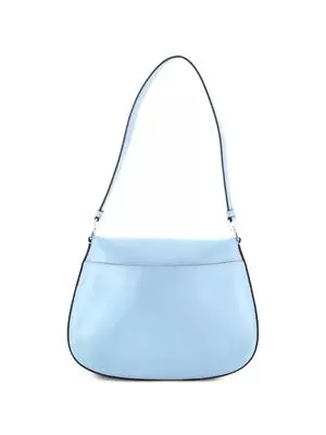 Prada Cleo Flap Shoulder Bag Spazzolato Leather - Blue