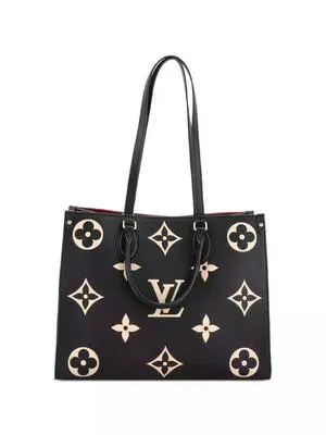 LOUIS VUITTON Onthego Mm Bicolor Monogram Empreinte Tote - Black