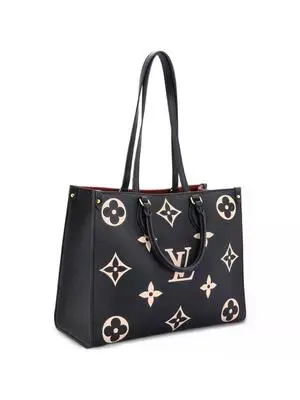 LOUIS VUITTON Onthego Mm Bicolor Monogram Empreinte Tote - Black