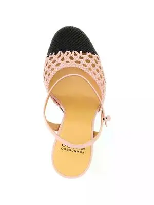 FRANCESCO RUSSO Crocheted Leather Pumps