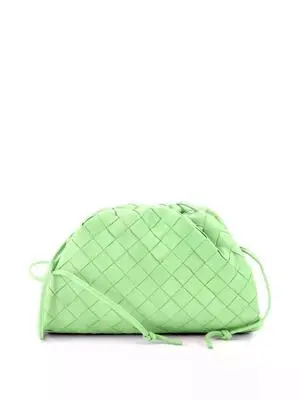 Bottega Veneta The Pouch Intrecciato Nappa Mini Crossbody Bag - Green