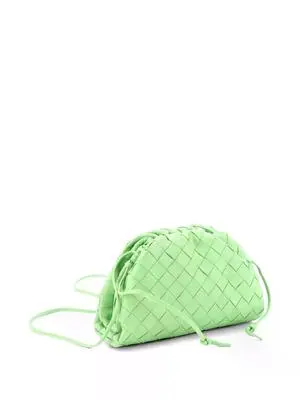 Bottega Veneta The Pouch Intrecciato Nappa Mini Crossbody Bag - Green