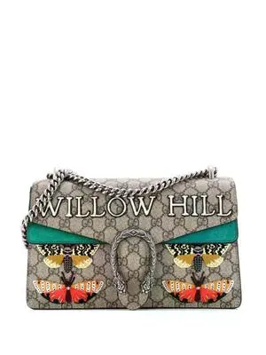 Gucci Dionysus Small Shoulder Bag Embroidered Gg Coated Canvas - Multicolour