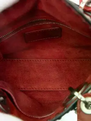 Dior 2017 Embossed Calfskin Cannage Studded Flower Lady Satchel