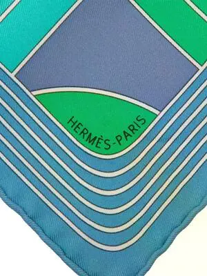 Hermès Sport Pocket Square Silk Handkerchief - Blue