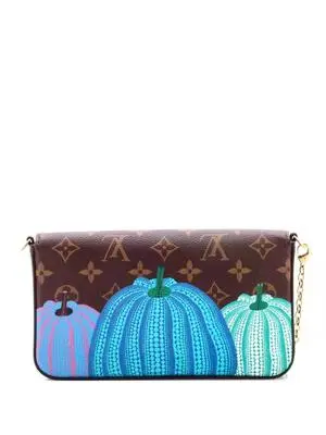 LOUIS VUITTON Felicie Pochette Yayoi Kusama Pumpkins Monogram Canvas - Brown