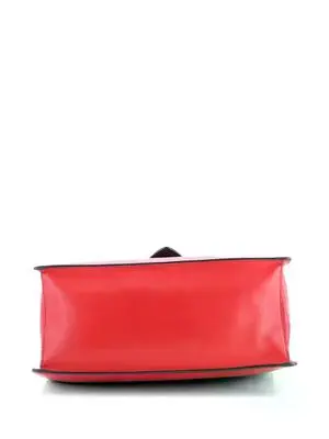 Prada Cahier Convertible City Calf And Saffiano Medium Shoulder Bag - Red