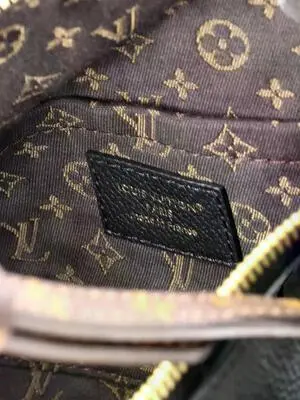 LOUIS VUITTON Express Handbag Leather With Monogram Canvas Pm