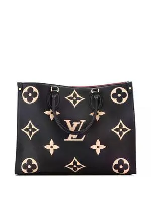 LOUIS VUITTON Onthego Mm Tote Bicolor Monogram Empreinte - Black