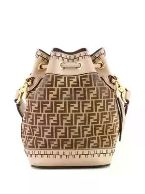 Fendi Mon Tresor Zucca Suede Mini Bucket Bag