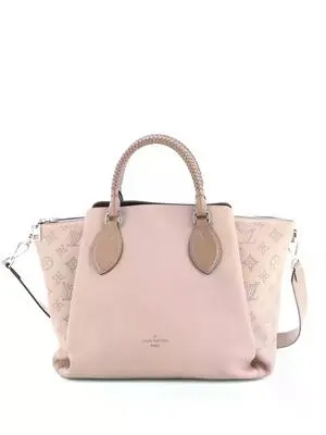 LOUIS VUITTON Haumea Handbag Mahina Leather Satchel - Neutrals