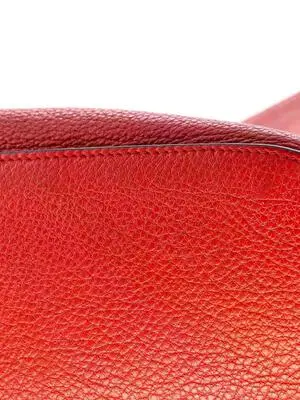 Prada Logo Bucket Messenger Bag - Red