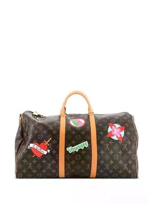 LOUIS VUITTON Keepall Bandouliere 50 World Tour Travel Bag - Multicolour