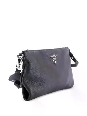 Prada Dual Strap Flat Vitello Daino Medium Crossbody Bag