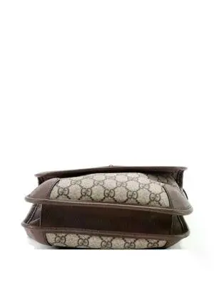 Gucci Neo Vintage Flap Messenger Gg Coated Canvas Small - Brown