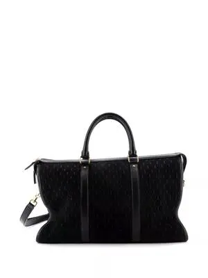 Saint Laurent Monogram Suede Duffle Bag