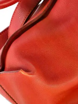 Loewe Flamenco Knot Large Leather Messenger Bag - Red