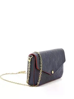 LOUIS VUITTON Felicie Pochette Monogram Empreinte Leather - Blue
