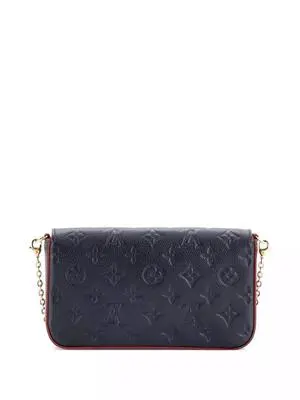 LOUIS VUITTON Felicie Pochette Monogram Empreinte Leather - Blue