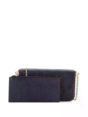 LOUIS VUITTON Felicie Pochette Monogram Empreinte Leather - Blue