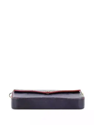 LOUIS VUITTON Felicie Pochette Monogram Empreinte Leather - Blue