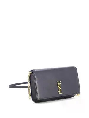 Saint Laurent Classic Monogram Phone Holder - Black