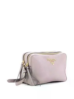 Prada Double Zip Camera Bag Vitello Phenix - Grey