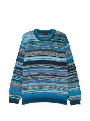 Paul Smith Striped Crew Neck Sweater - Blue