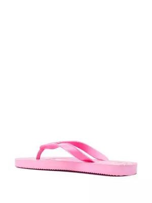 Versace Floral-print Flip Flops - Pink