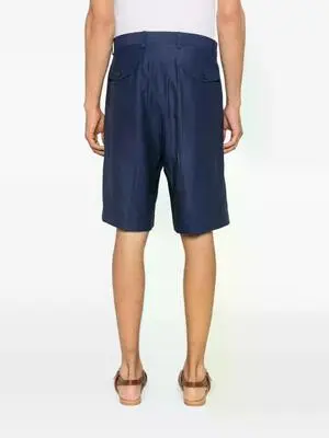 LANEUS Pleated Shorts - Blue