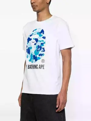A BATHING APE Abc Camo Logo-print T-shirt - White