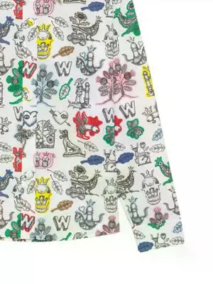 WALTER VAN BEIRENDONCK All-over Graphic Print Shirt - White