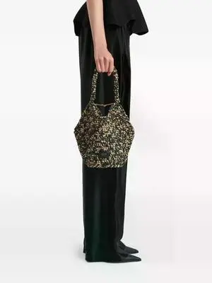Khaite Lotus Logo-patch Tote Bag - Black