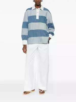 Closed Striped Polo Top