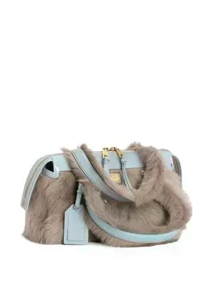 Dolce & Gabbana Vittoria Shoulder Bag In Shearling And Calfskin - Grey