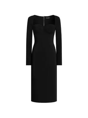 Dolce & Gabbana Cady Sheath Dress With Integrated Bra
