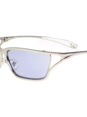 DIESEL® Rectangle Frame Sunglasses - Silver