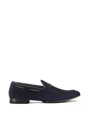 DOUCAL'S Braided-lacing Suede Loafers