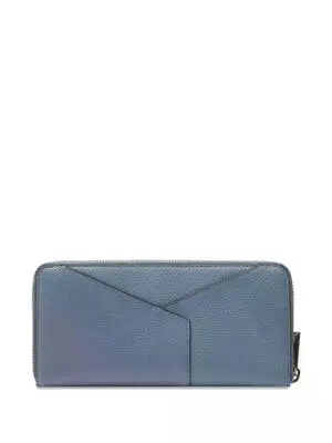 LANCEL Long Envelope Zip Around Wallet - Blue