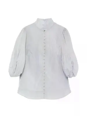 Zimmermann Buttoned Bishop-sleeved Blouse