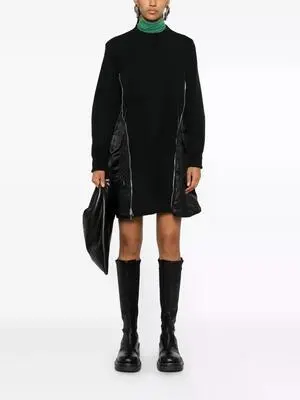 Sacai Sponge Mini Dress - Black