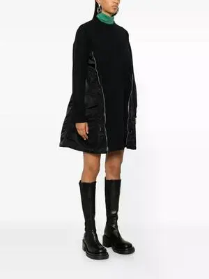 Sacai Sponge Mini Dress - Black