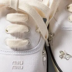 Miu Miu Embroidered Drill Sneakers