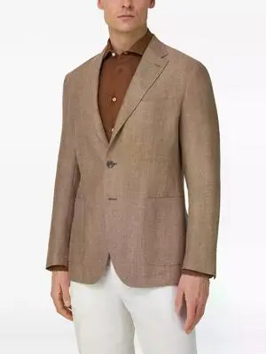Boggi Milano Herringbone Patch Pocket Blazer