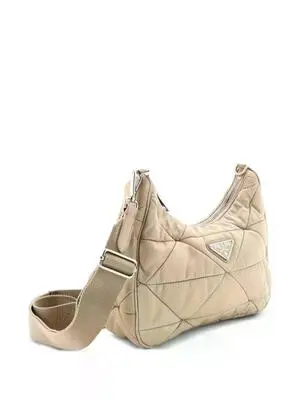 Prada Re-edition Quilted Tessuto Small Crossbody Bag - Neutrals
