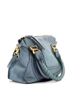 Chloé Marcie Leather Medium Satchel - Blue